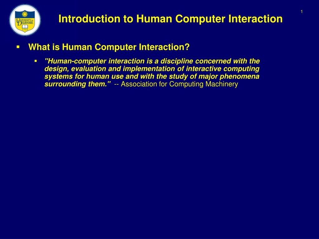 PPT - Introduction to Human Computer Interaction PowerPoint Presentation - ID:3604639