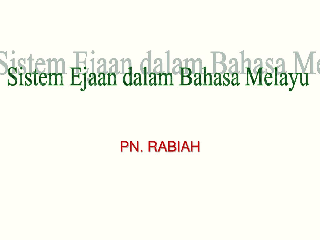 PPT - PN. RABIAH PowerPoint Presentation, free download - ID:3605634