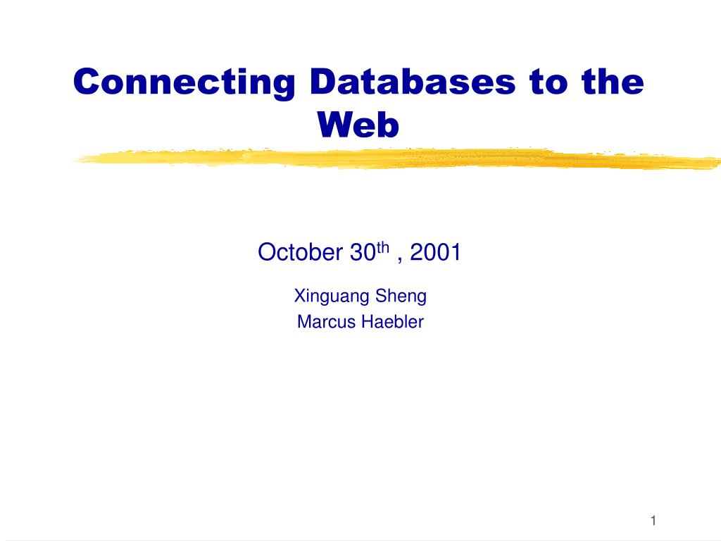 PPT - Connecting Databases to the Web PowerPoint Presentation, free ...