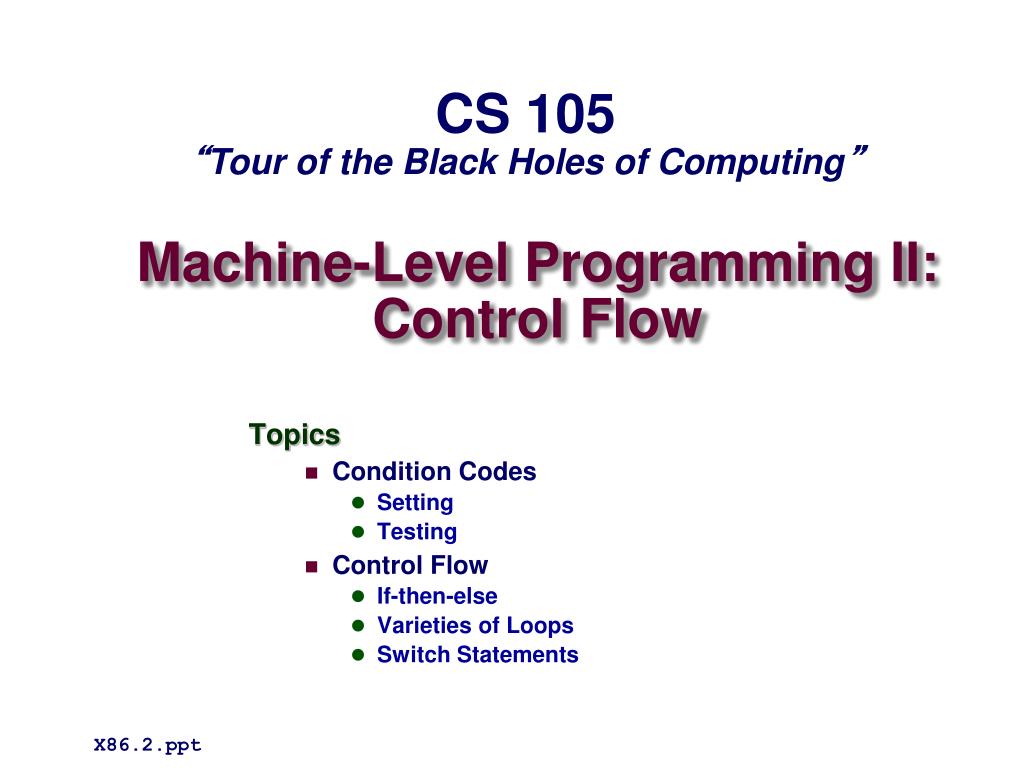 PPT - Machine-Level Programming II: Control Flow PowerPoint ...
