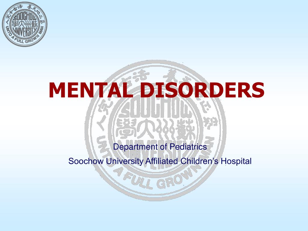 PPT - MENTAL DISORDERS PowerPoint Presentation, free download - ID:3609615