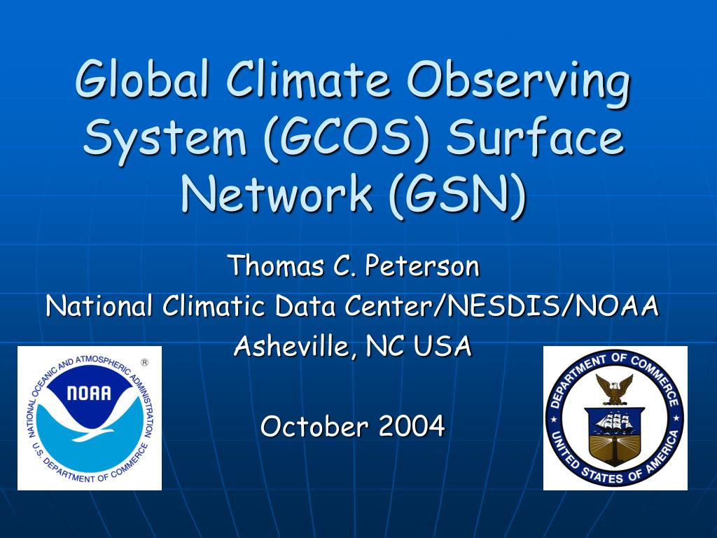 PPT - Global Climate Observing System (GCOS) Surface Network (GSN ...