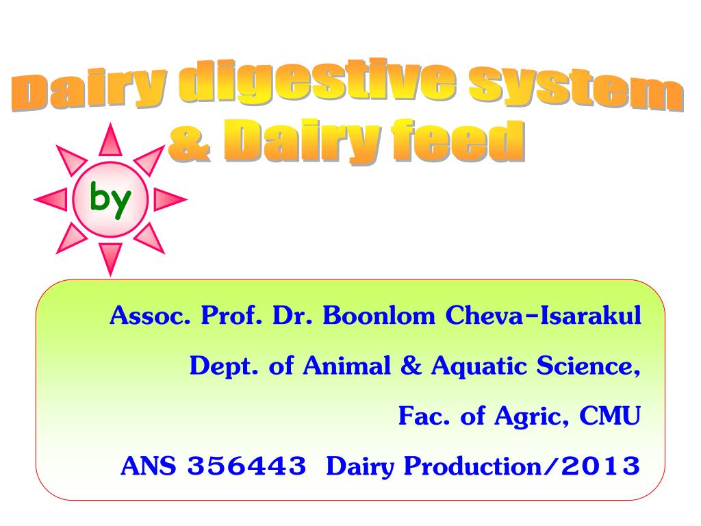 PPT - Dairy digestive system & Dairy feed PowerPoint Presentation, free ...