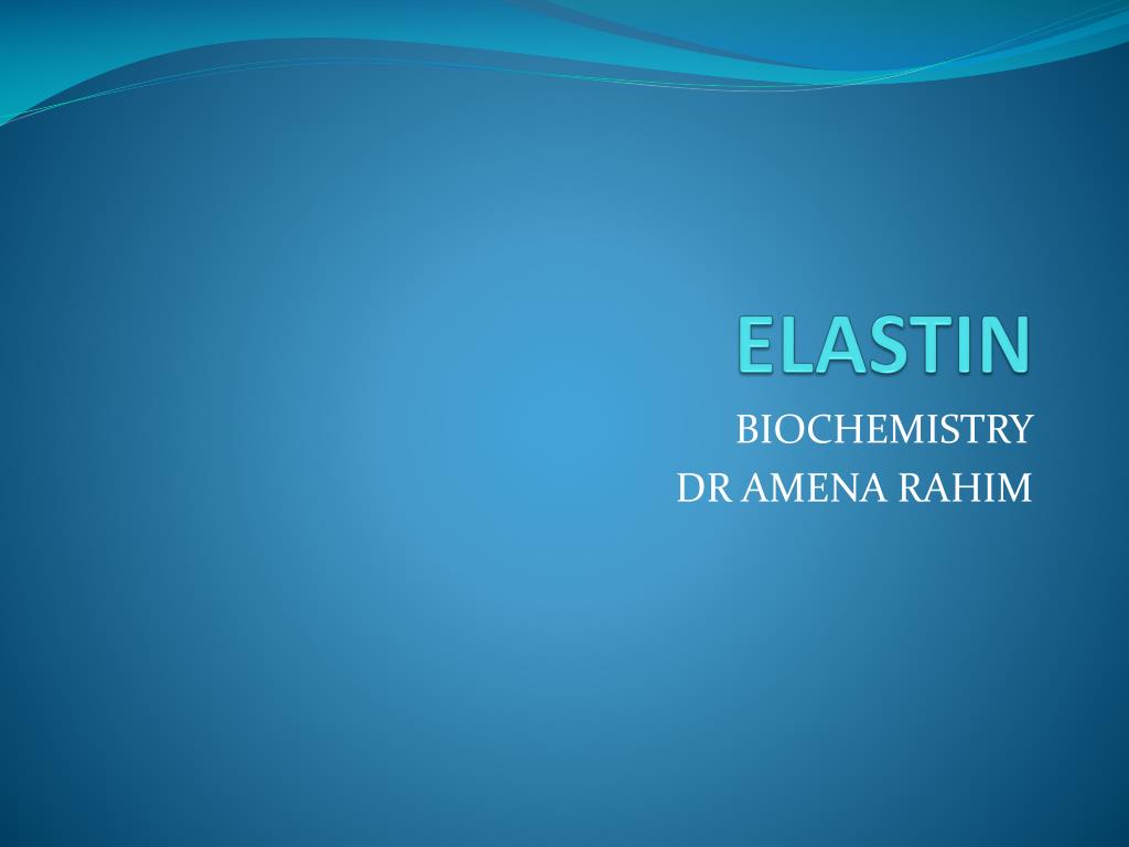 PPT - ELASTIN PowerPoint Presentation, free download - ID:3622801