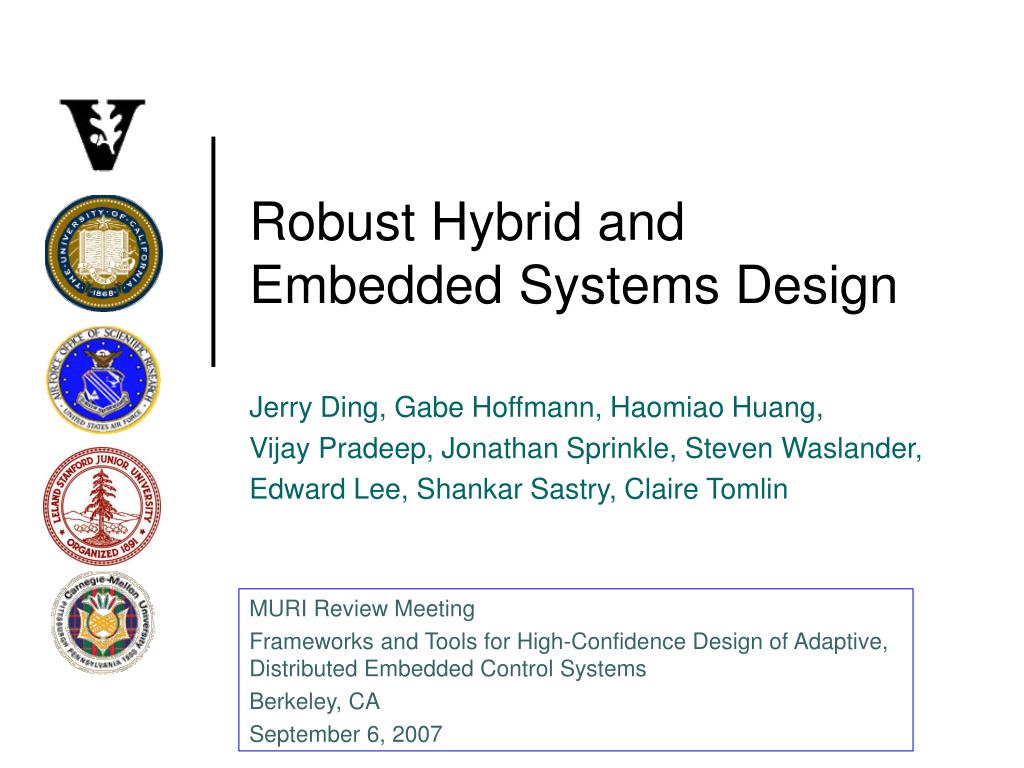 PPT - Robust Hybrid and Embedded Systems Design PowerPoint Presentation ...