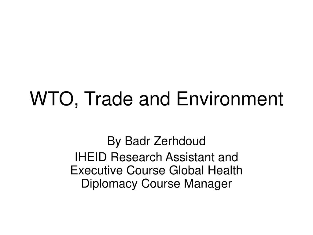 PPT - WTO, Trade and Environment PowerPoint Presentation, free download ...