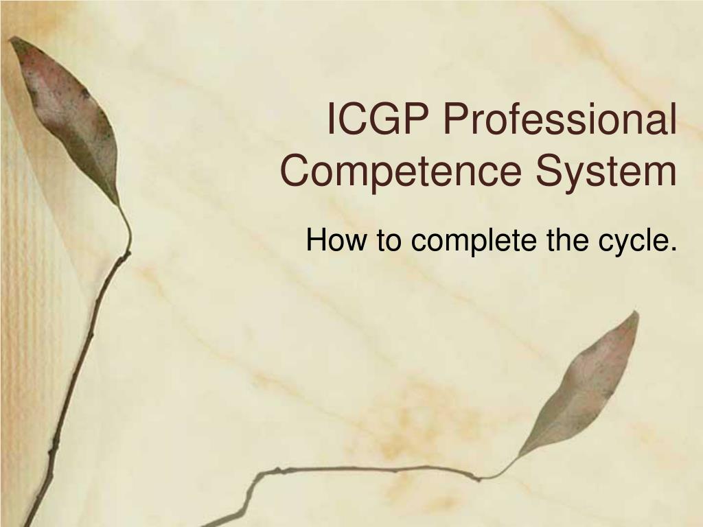 PPT - ICGP Professional Competence System PowerPoint Presentation, free ...