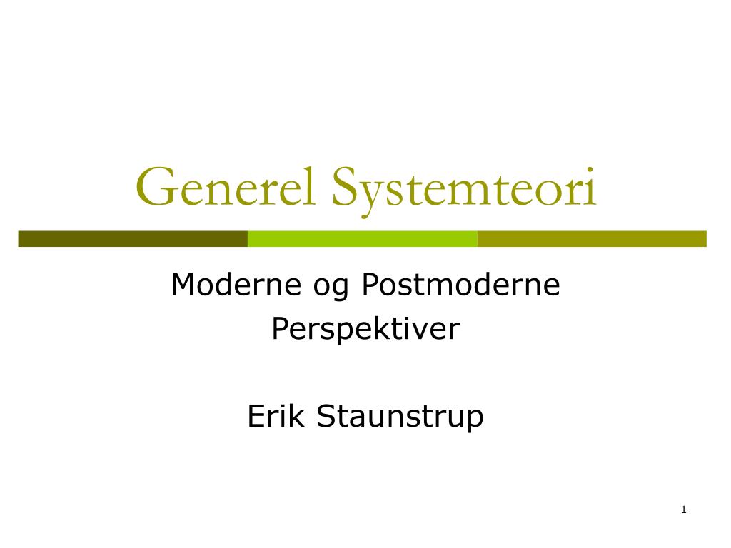 PPT - Generel Systemteori PowerPoint Presentation, free download - ID ...