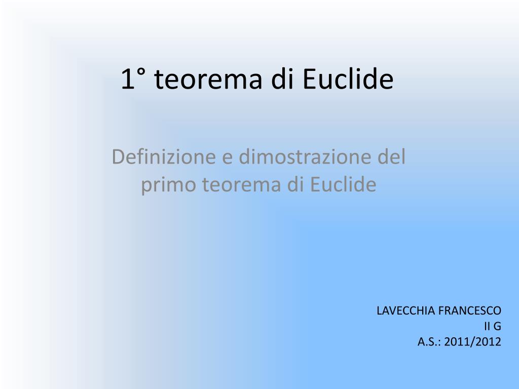 PPT - 1° teorema di Euclide PowerPoint Presentation, free download - ID ...