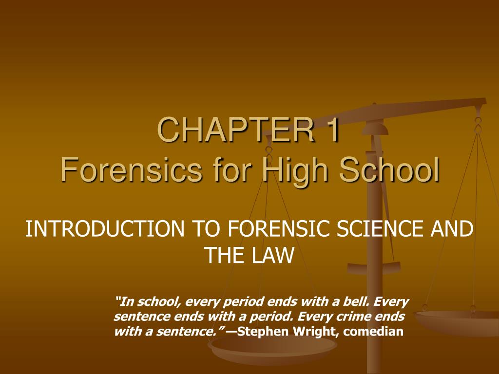 PPT - CHAPTER 1 Forensics for High School PowerPoint Presentation, free ...