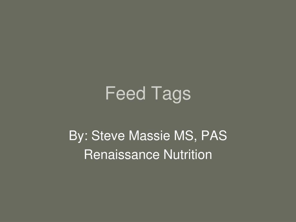 PPT - Feed Tags PowerPoint Presentation, free download - ID:3633379