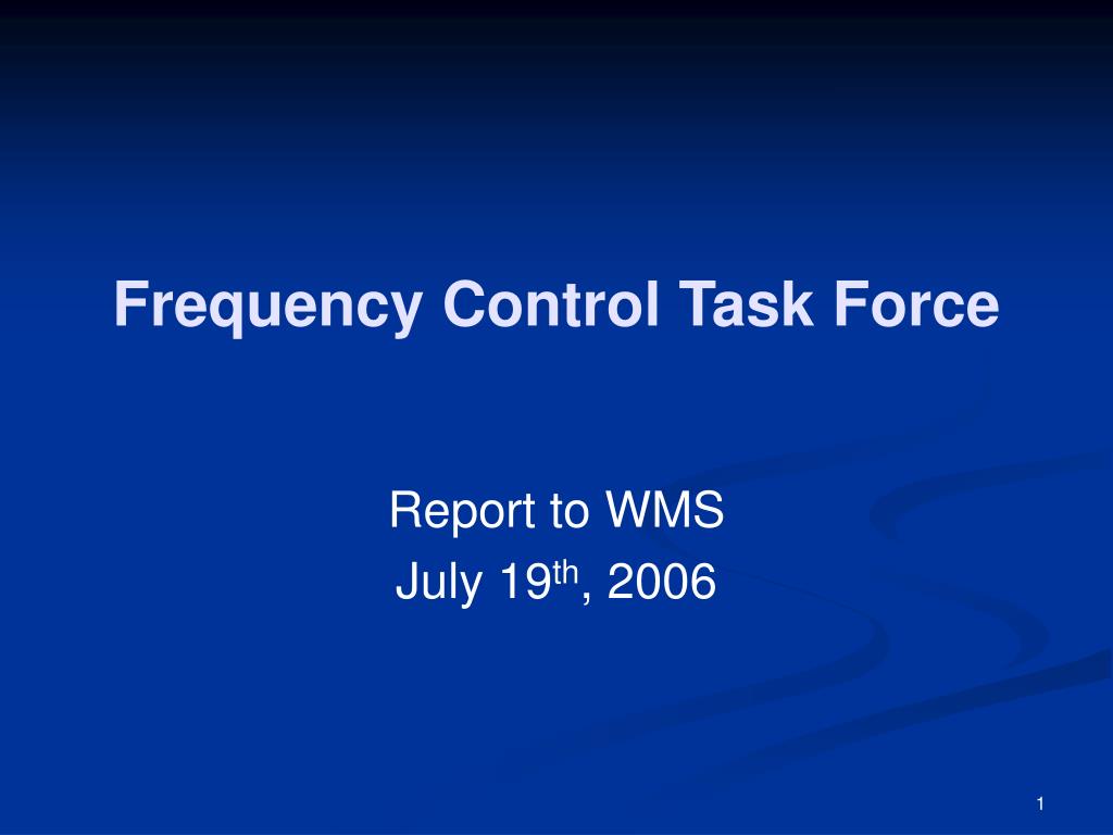 PPT - Frequency Control Task Force PowerPoint Presentation, free ...