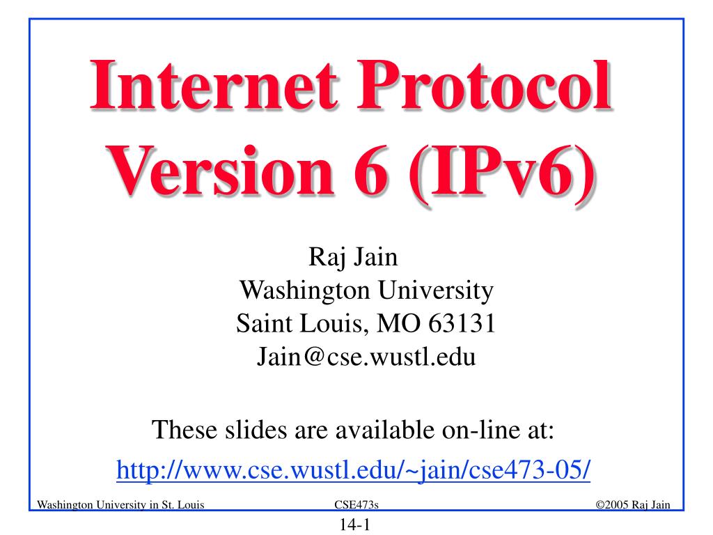 PPT - Internet Protocol Version 6 (IPv6) PowerPoint Presentation, free ...
