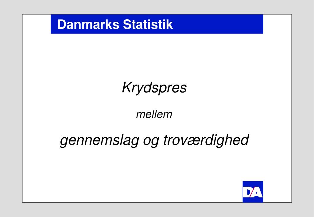 PPT - Danmarks Statistik PowerPoint Presentation, free download - ID ...