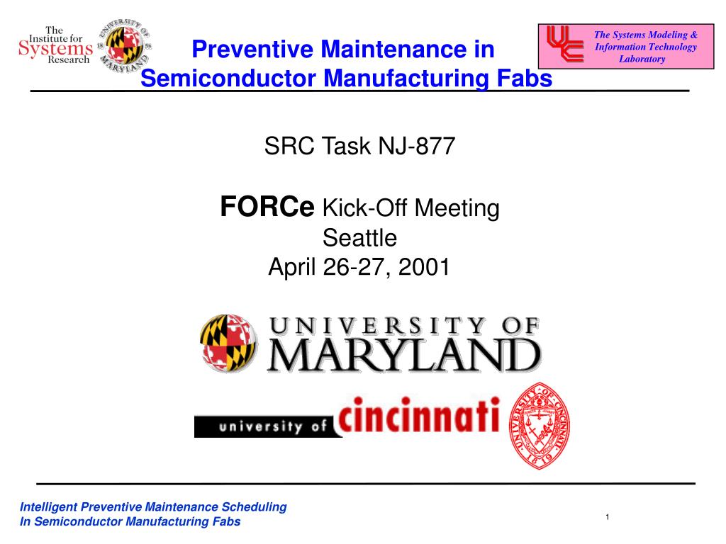 PPT - Preventive Maintenance in Semiconductor Manufacturing Fabs ...