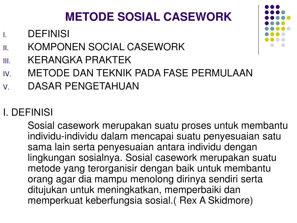 PPT - METODE SOSIAL CASEWORK PowerPoint Presentation, free download ...
