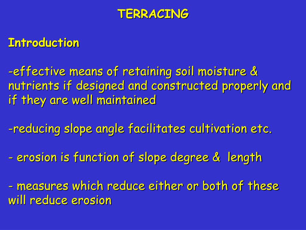 PPT - TERRACING Introduction PowerPoint Presentation, free download ...