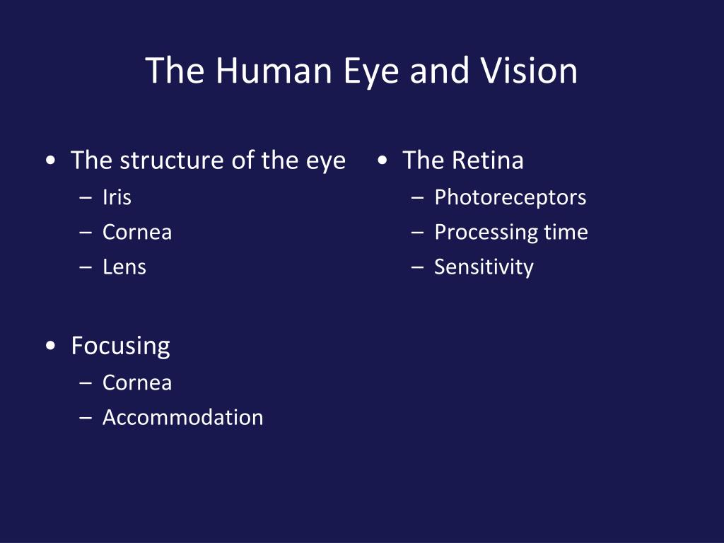 PPT - The Human Eye and Vision PowerPoint Presentation, free download ...