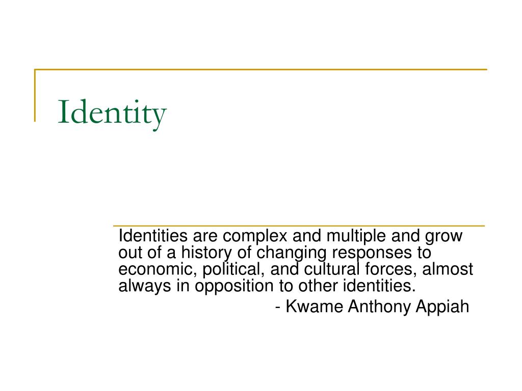 PPT - Identity PowerPoint Presentation, free download - ID:3644902