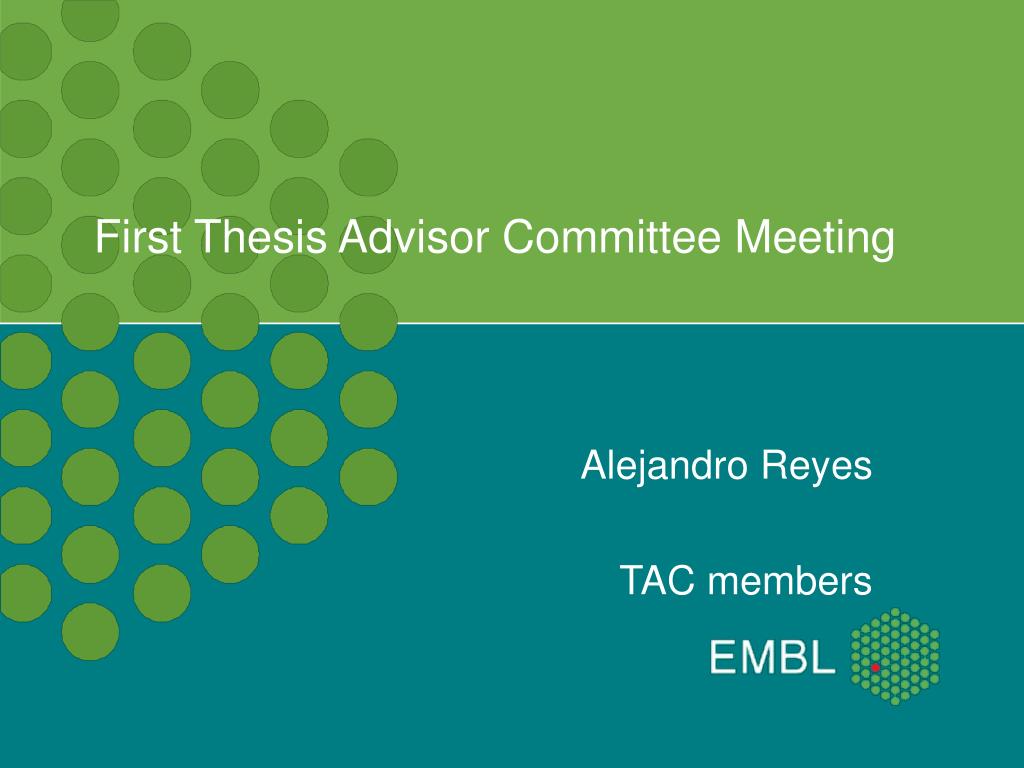 PPT - First Thesis Advisor Committee Meeting PowerPoint Presentation ...