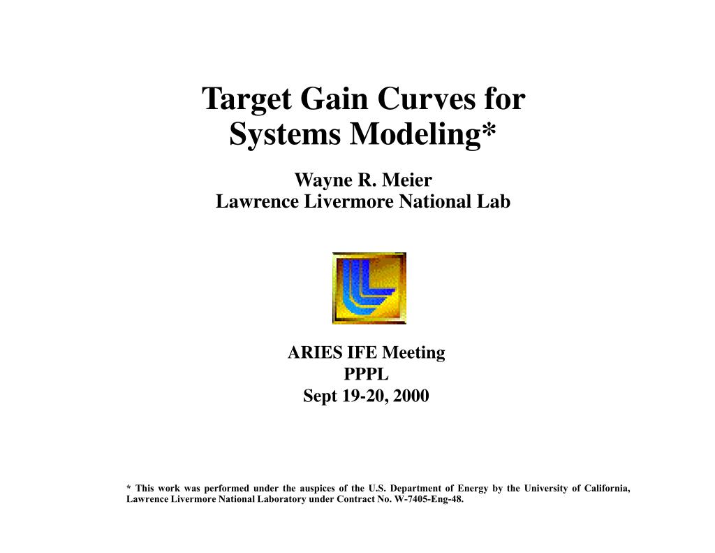 PPT - Target Gain Curves for Systems Modeling* PowerPoint Presentation ...