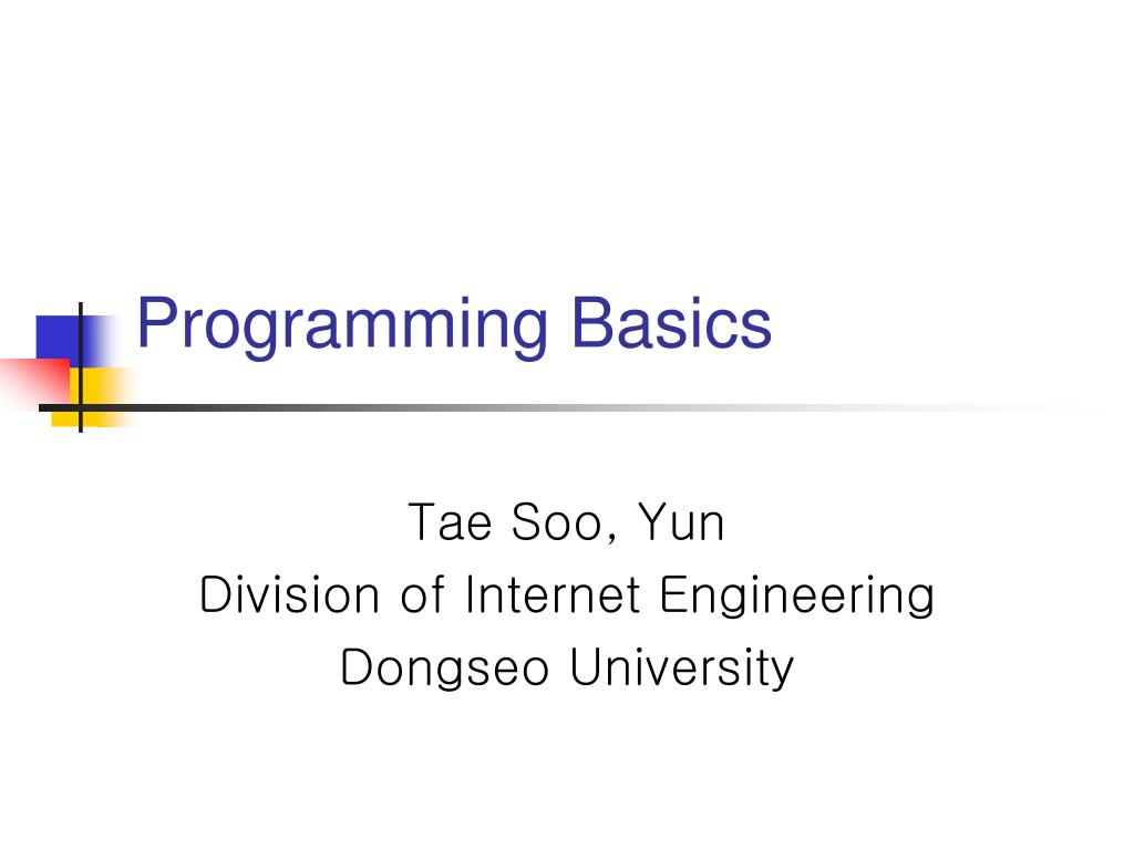 PPT - Programming Basics PowerPoint Presentation, free download - ID ...