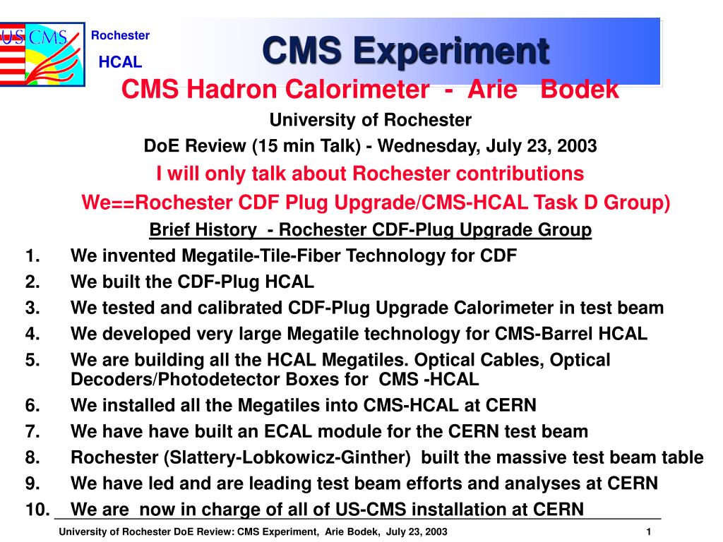 PPT - CMS Experiment PowerPoint Presentation, free download - ID:3650884