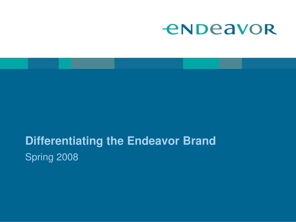 PPT - Differentiating the Endeavor Brand PowerPoint Presentation, free ...