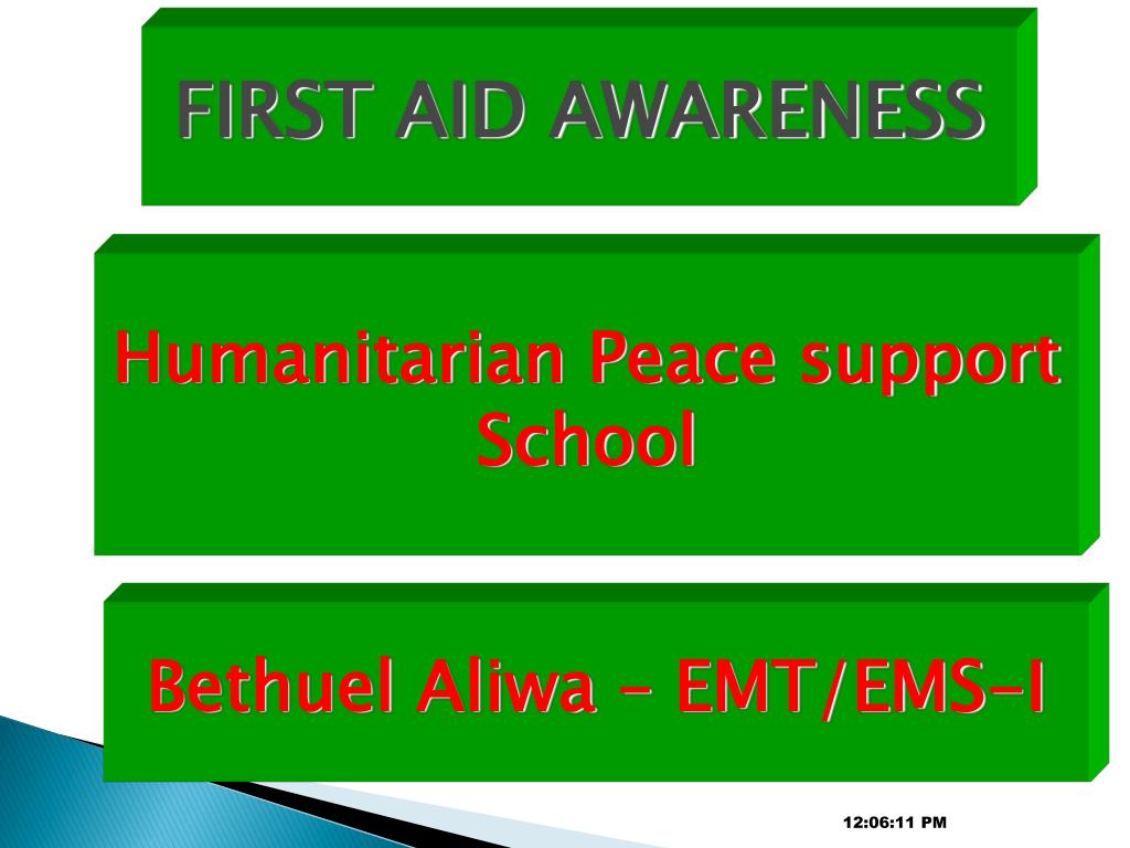 PPT - FIRST AID AWARENESS PowerPoint Presentation, free download - ID ...