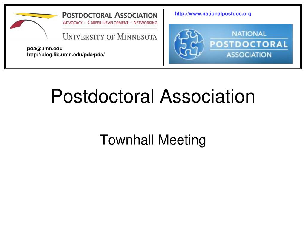 PPT - Postdoctoral Association PowerPoint Presentation, free download ...