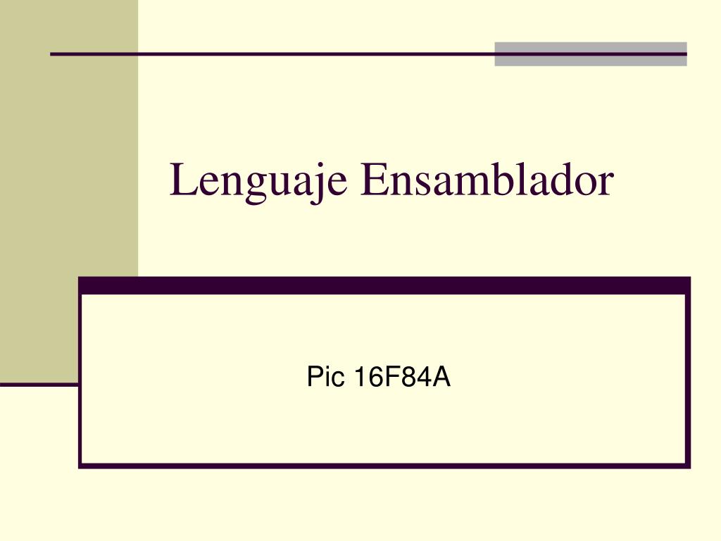 PPT - Lenguaje Ensamblador PowerPoint Presentation, free download - ID ...