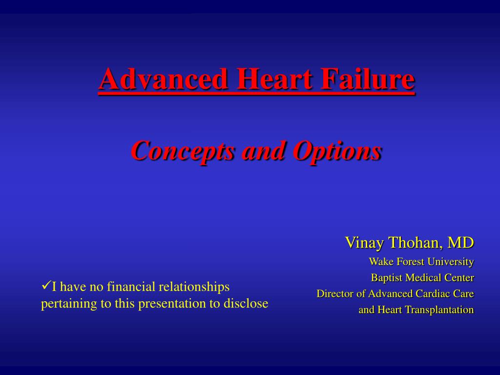 PPT - Advanced Heart Failure Concepts and Options PowerPoint ...