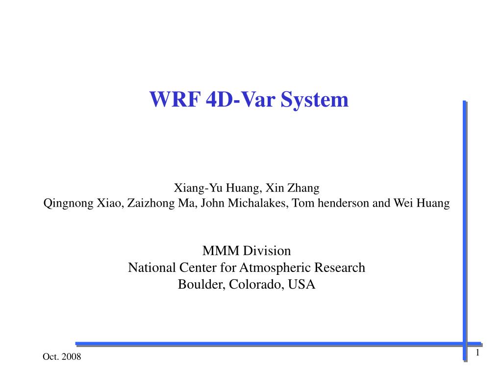 PPT - WRF 4D-Var System PowerPoint Presentation, free download - ID:3658164
