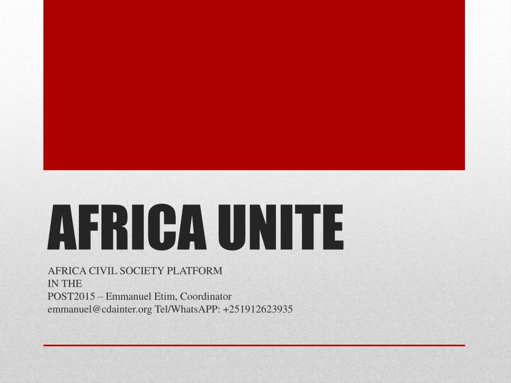 PPT - AFRICA UNITE PowerPoint Presentation, free download - ID:3658435