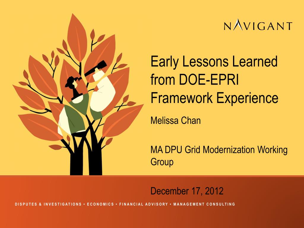 PPT - Early Lessons Learned from DOE-EPRI Framework Experience ...