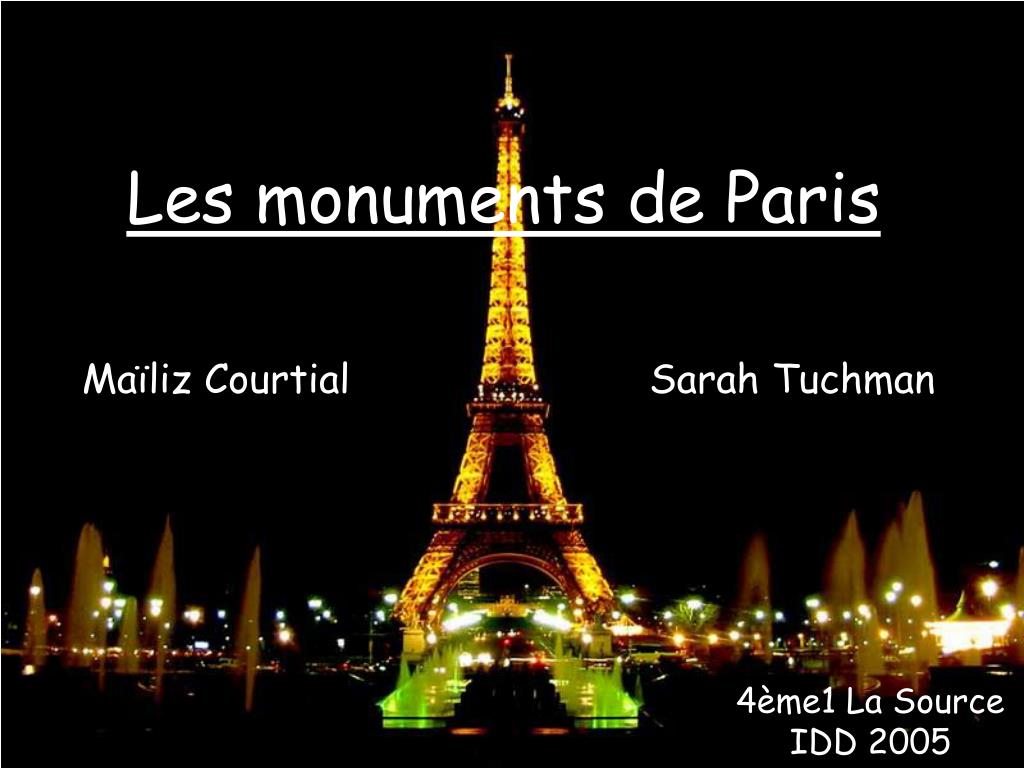 PPT - Les monuments de Paris PowerPoint Presentation, free download ...