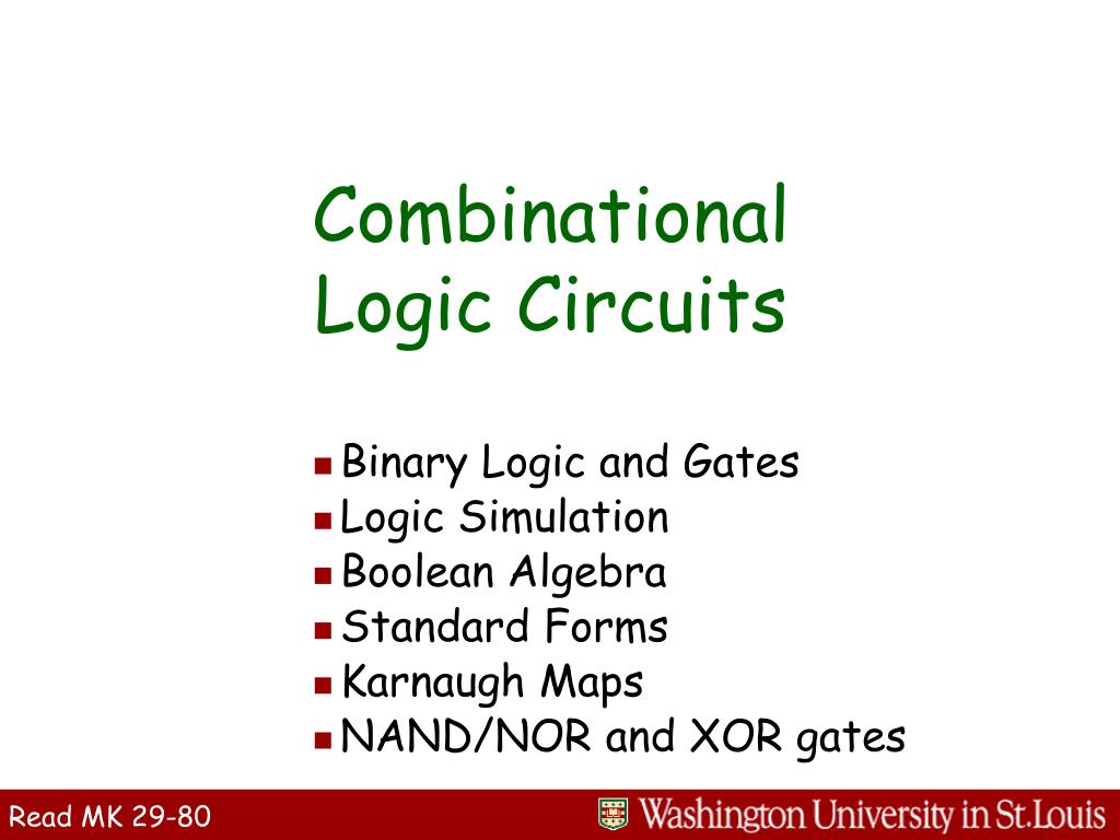 PPT - Combinational Logic Circuits PowerPoint Presentation, free ...