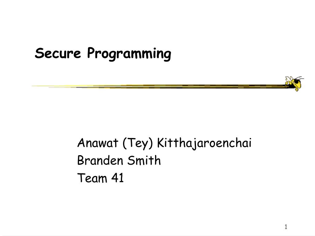 PPT - Secure Programming PowerPoint Presentation, free download - ID ...