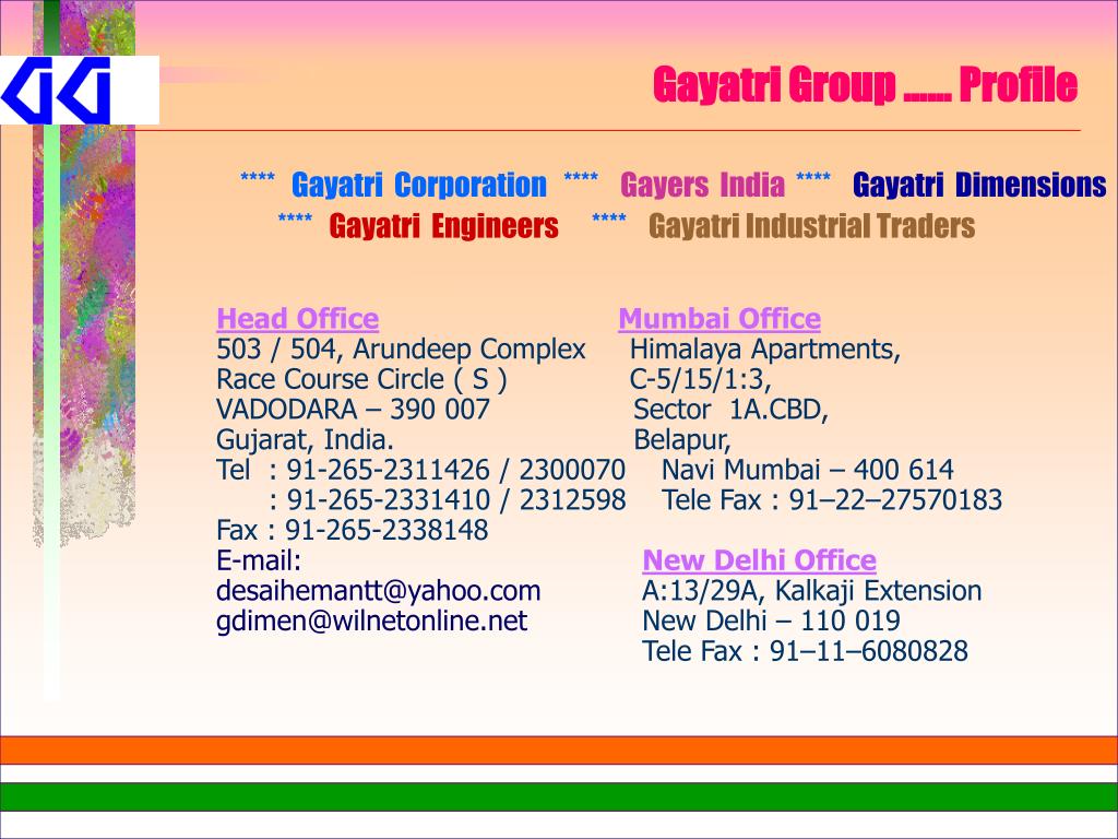 PPT - Gayatri Group …… Profile PowerPoint Presentation, free download ...