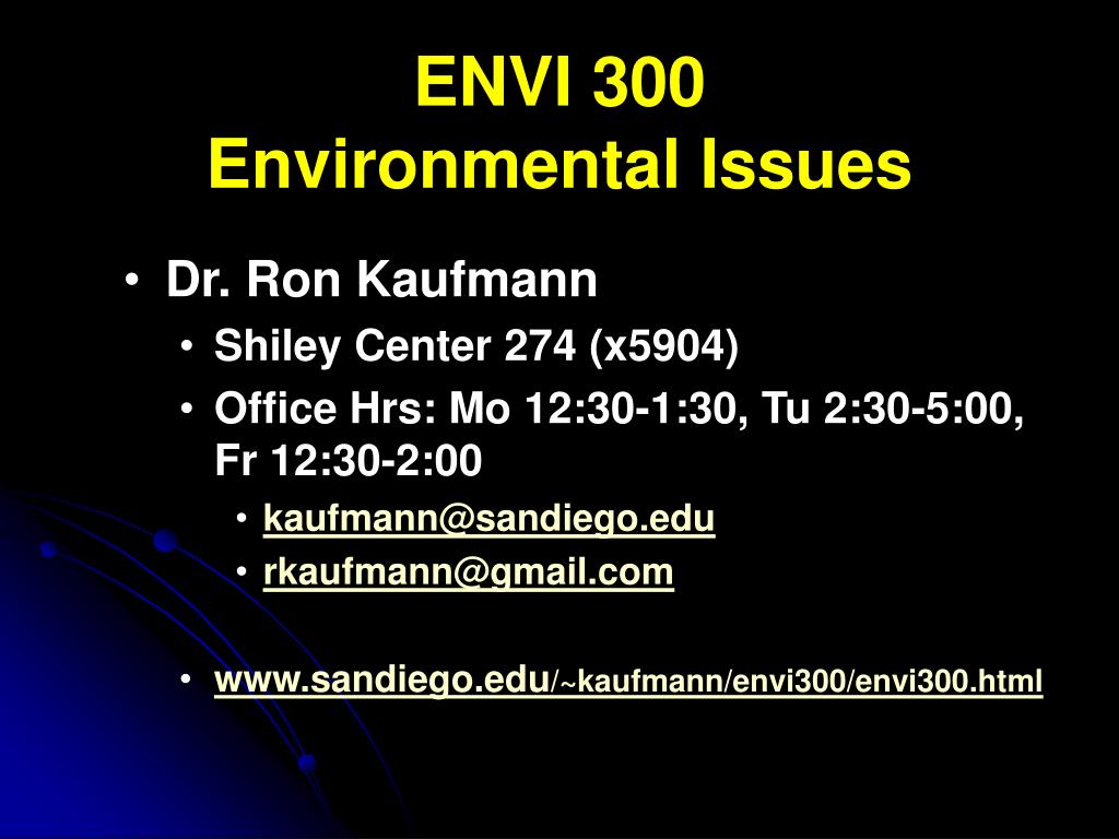 PPT - ENVI 300 Environmental Issues PowerPoint Presentation, free ...