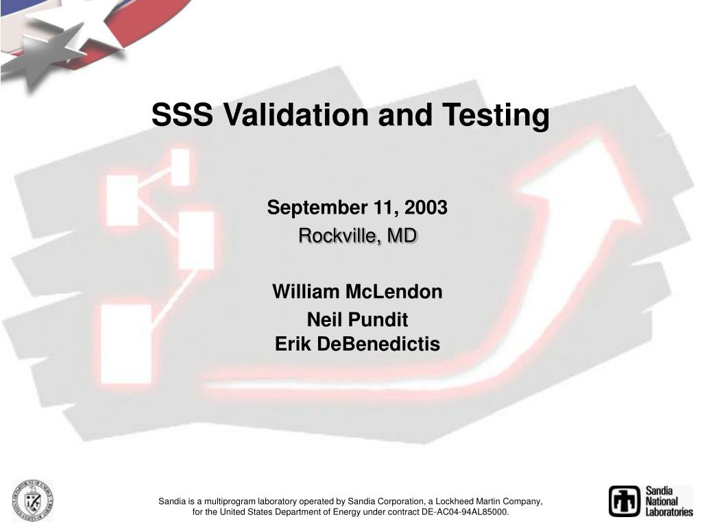 PPT - SSS Validation and Testing PowerPoint Presentation, free download ...