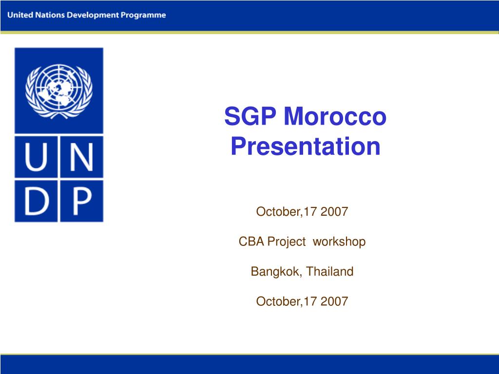 PPT - SGP Morocco Presentation PowerPoint Presentation, free download - ID:3665639