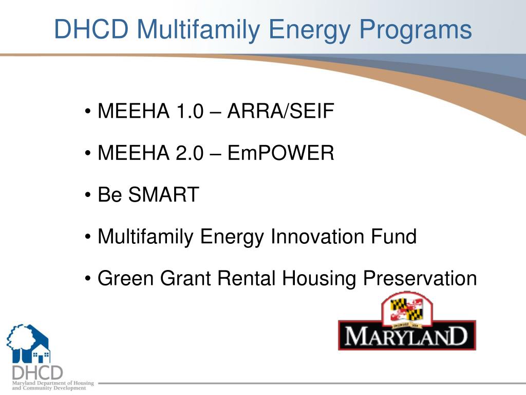 PPT - DHCD Multifamily Energy Programs PowerPoint Presentation, free ...