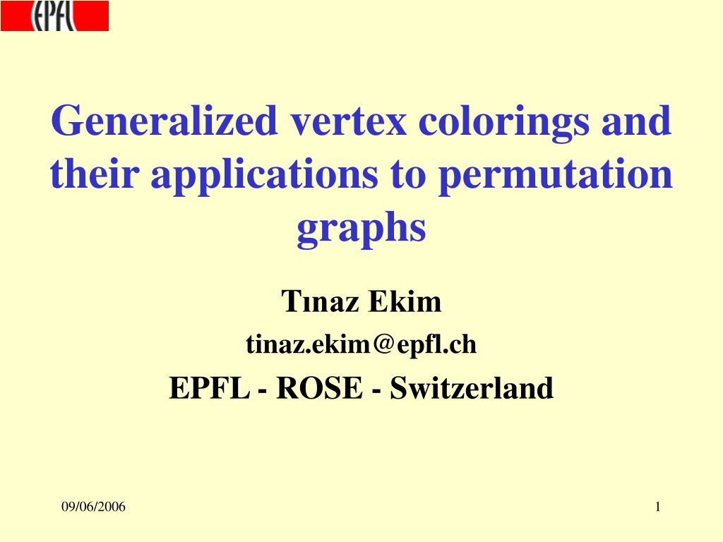 PPT - Generalized vertex colorings and their applications to ...