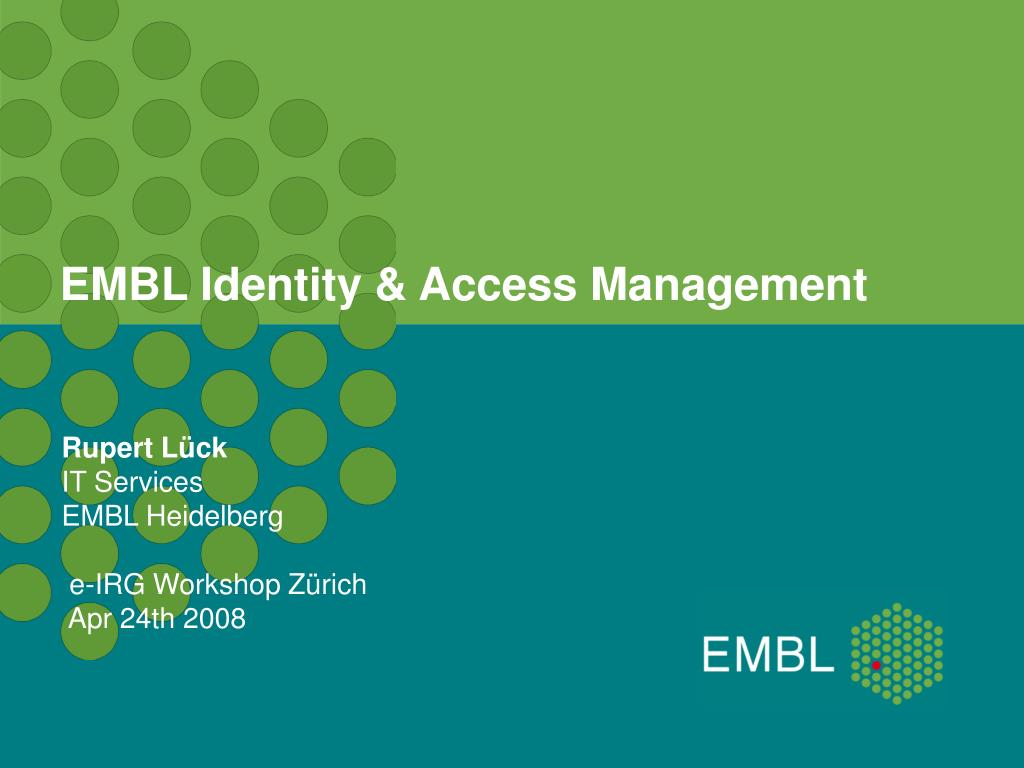 PPT - EMBL Identity & Access Management PowerPoint Presentation - ID ...