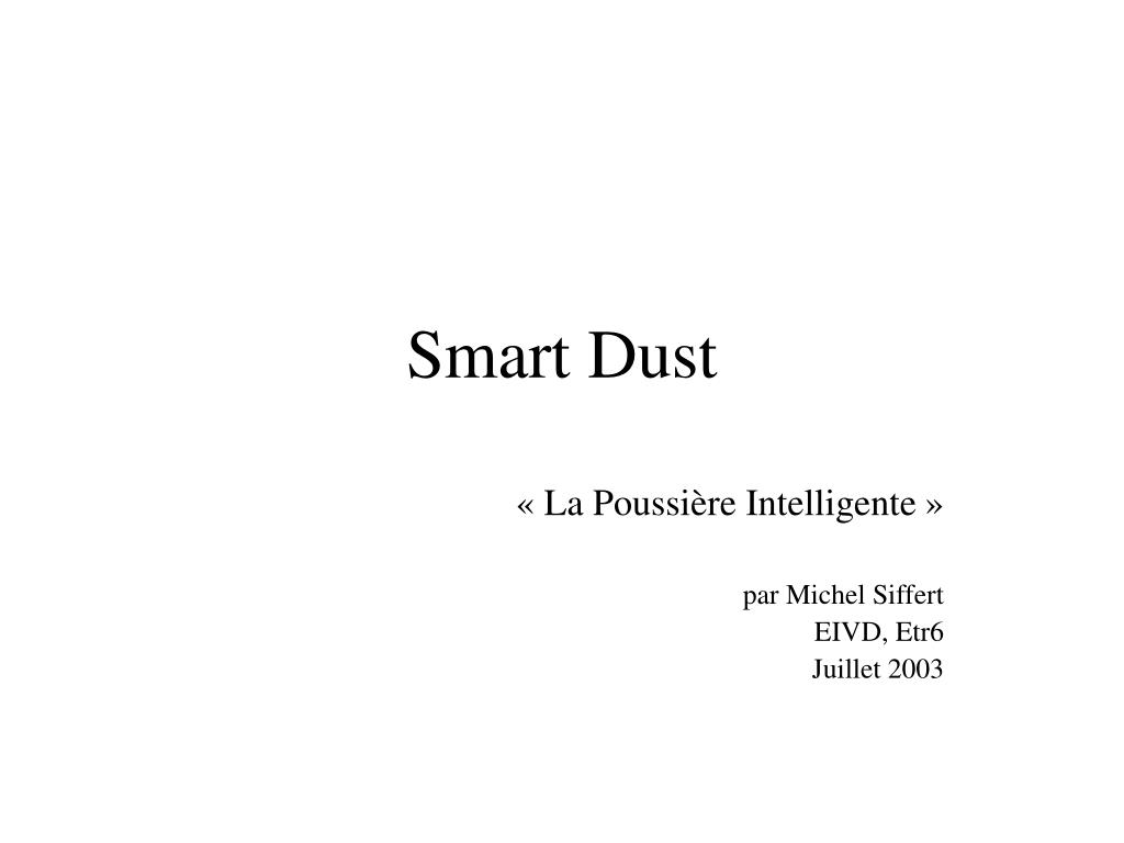 PPT - Smart Dust PowerPoint Presentation, free download - ID:3675847