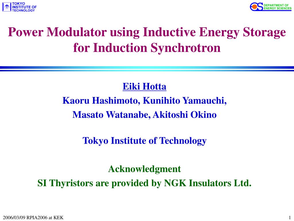 PPT - Power Modulator using Inductive Energy Storage for Induction ...