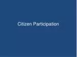 PPT - How Governments Determine Citizen Participation PowerPoint ...