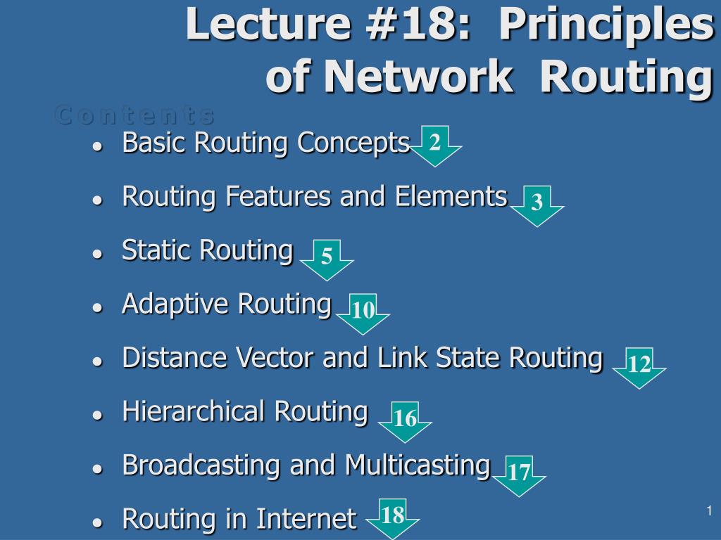 PPT - Lecture #18: Principles of Network Routing PowerPoint ...