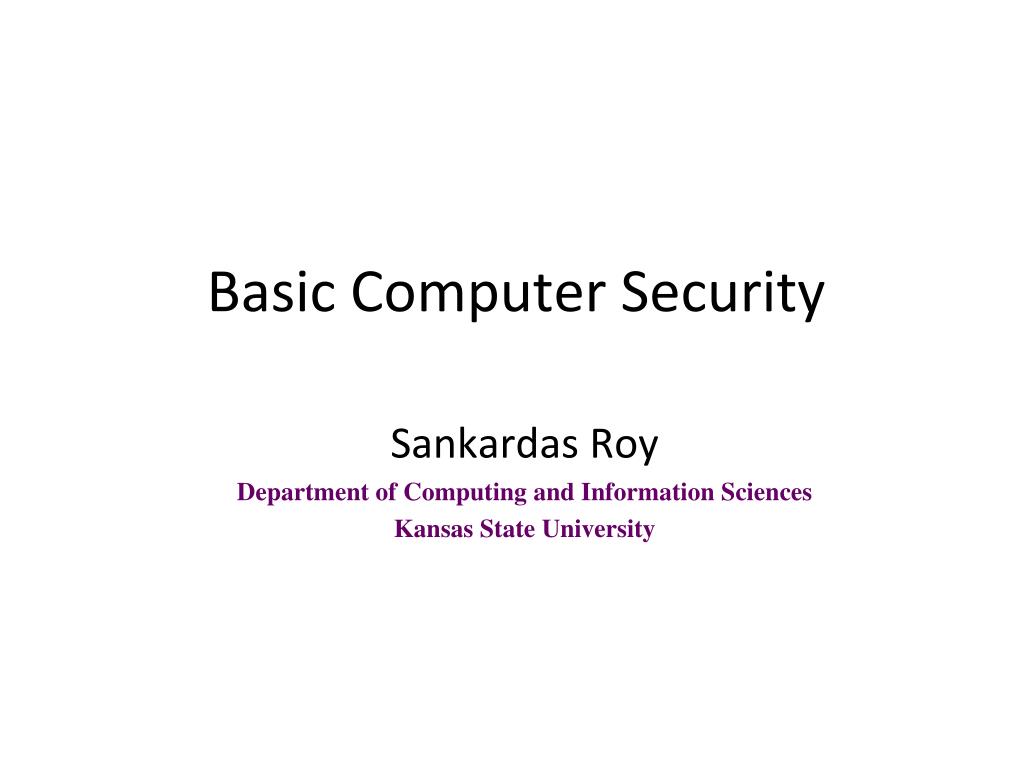 PPT - Basic Computer Security PowerPoint Presentation, free download - ID:3682131